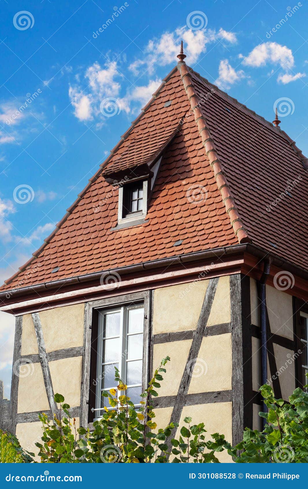 Typical Alsatian House with Half-timbering Stock Photo - Image of ...