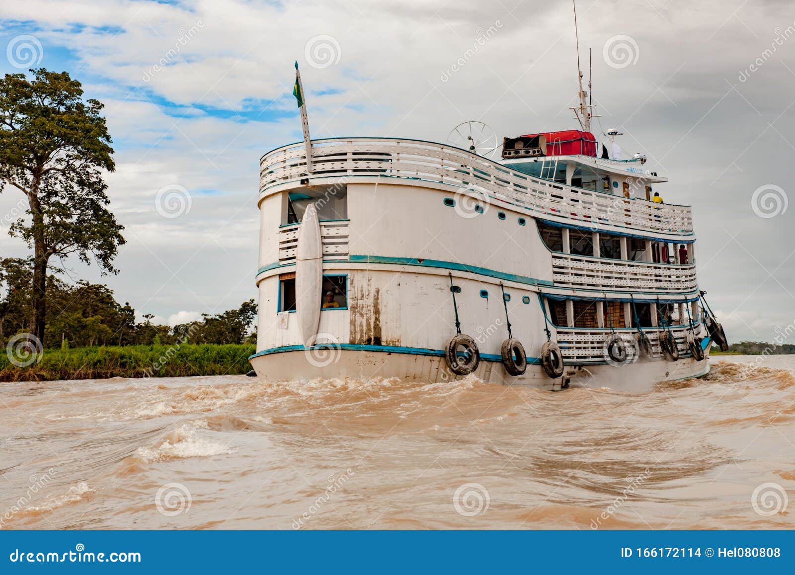 Typical Amazon Steamboat on Amazon River Stock Photo - Image of amazon ...