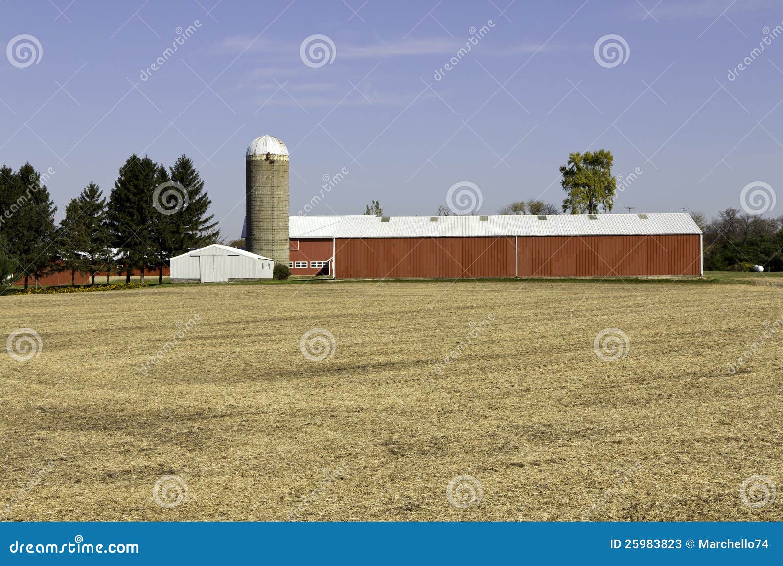 Typical american farm stock image. Image of country, silo - 25983823