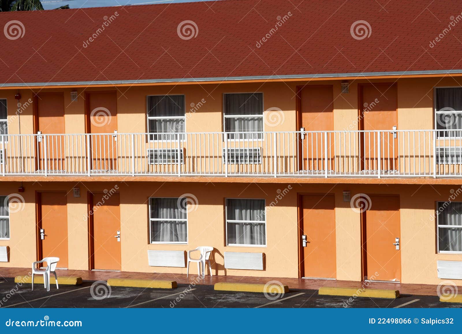 Typical American Motel stock photo. Image of windows - 22498066