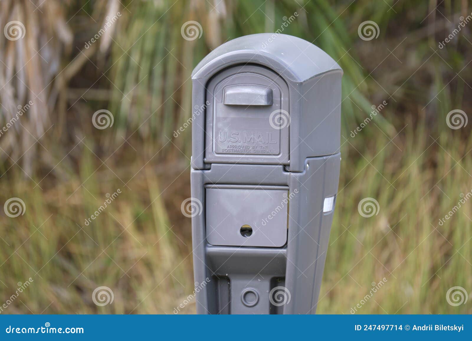 Typical American Outdoors Mail Box on Suburban Street Side Stock Photo ...