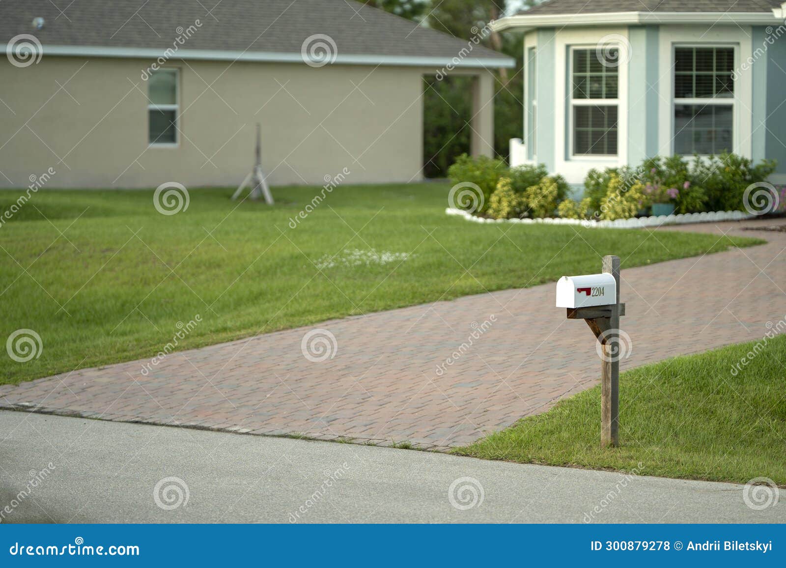 Typical American Outdoors Mail Box on Suburban Street Side Stock Photo ...