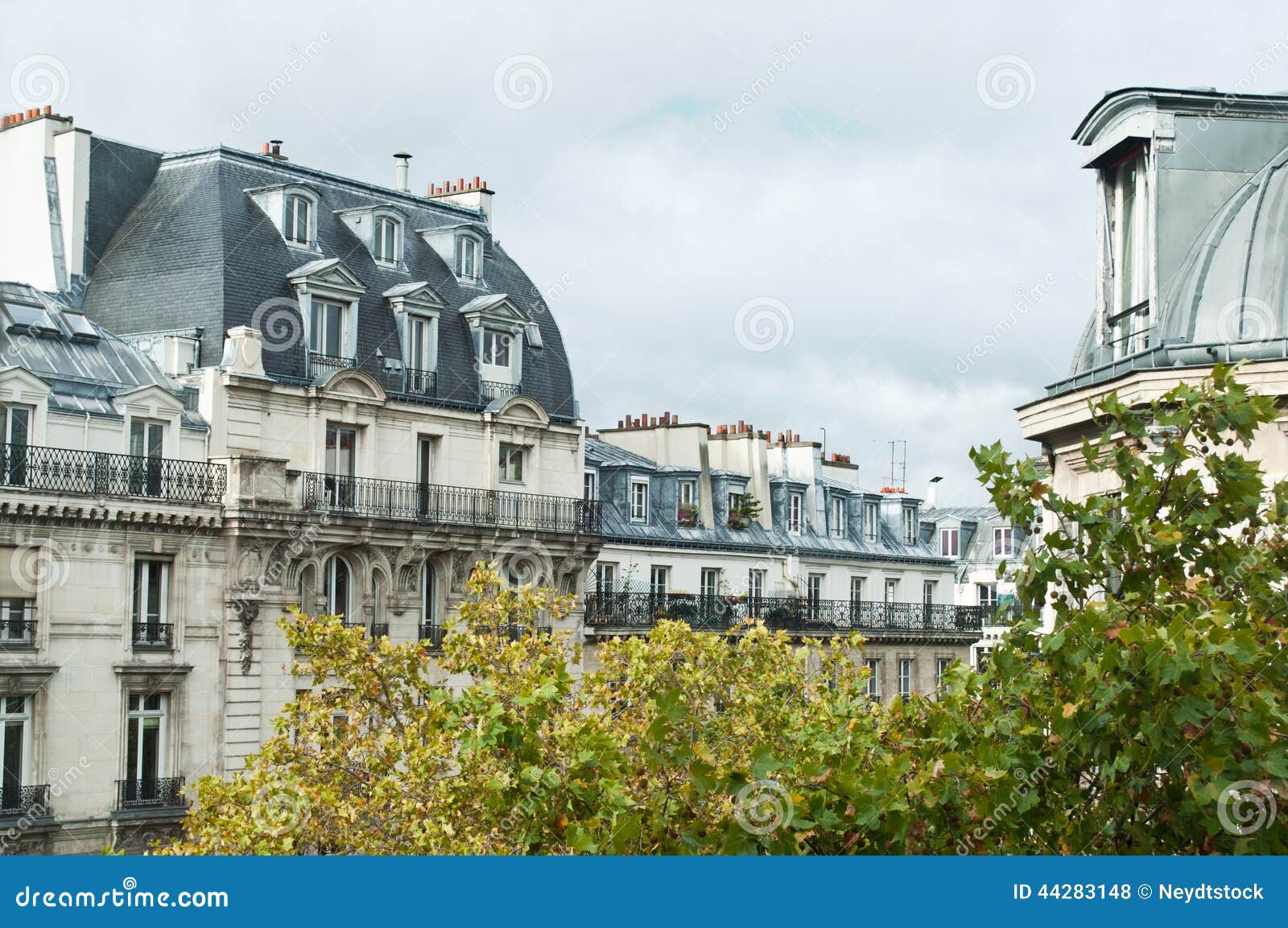 Typical Ancient Parisian Building in Paris Stock Photo - Image of ...