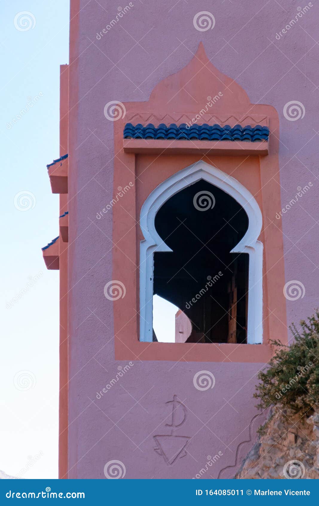 Typical Arabesque Window on Facade in a Construction of Morocco Stock ...