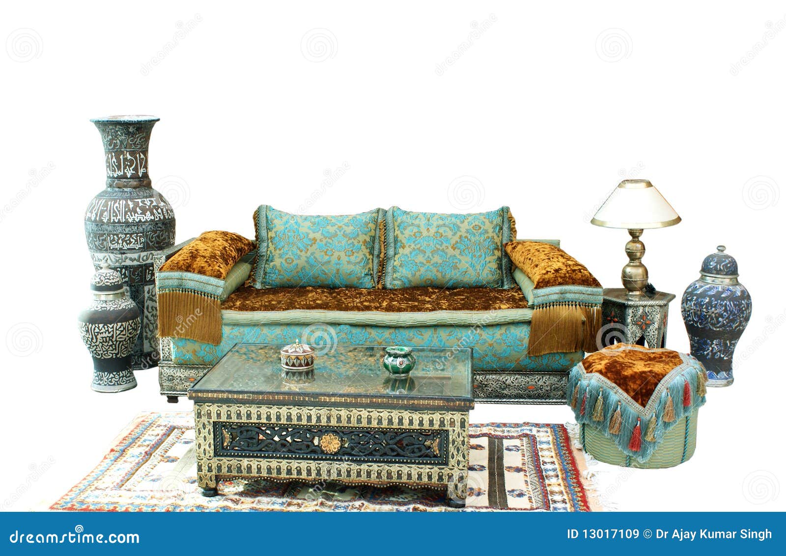 Typical Arabian Style Drawing Room Setup Stock Image - Image of ...