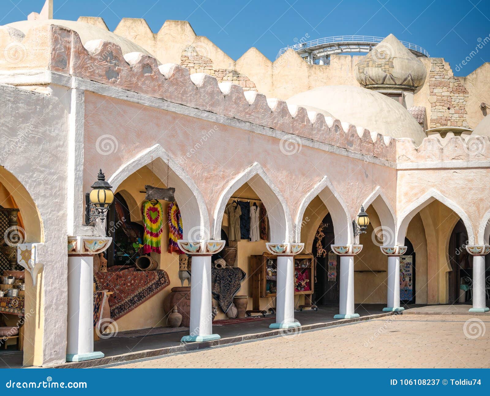 Typical Arabic Architecture. Stock Image - Image of golden, door: 106108237