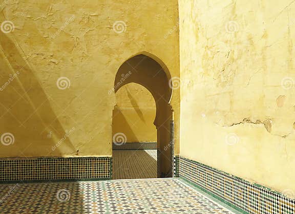 Typical arcade of Morocco stock photo. Image of arch - 246478884
