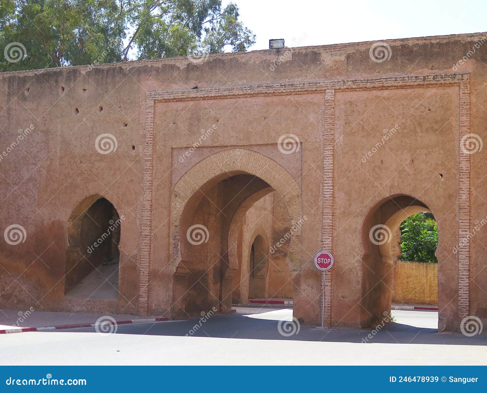 Typical Architectural Arches in Morocco Stock Image - Image of ...