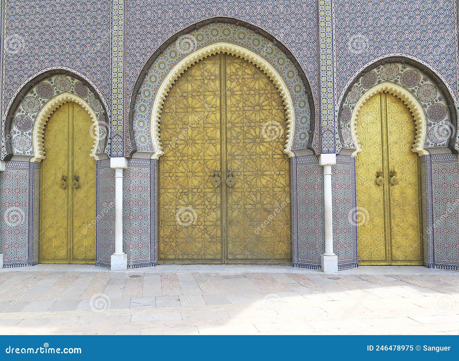 Typical Architectural Arches in Morocco Stock Image - Image of ...