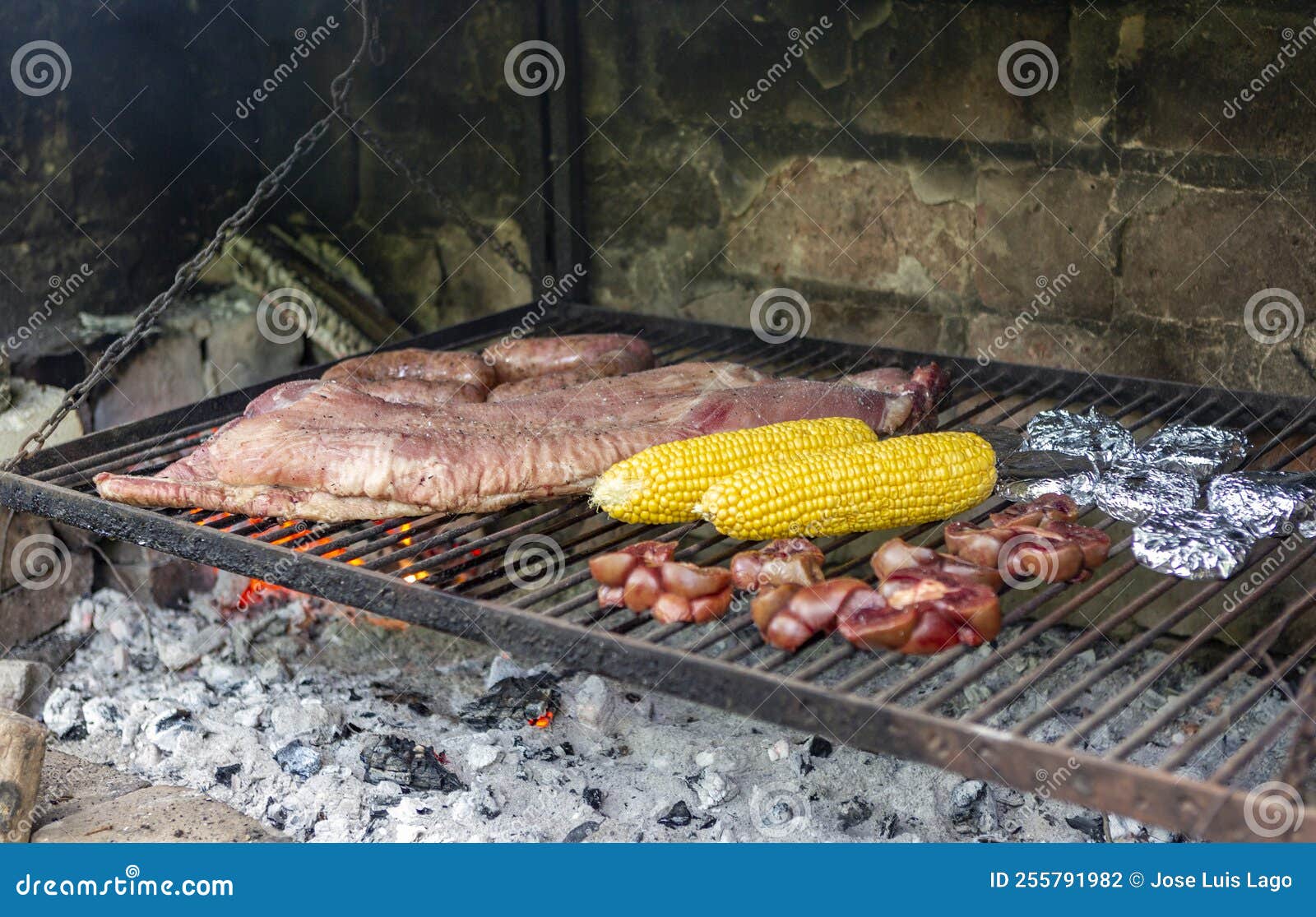 Typical Argentine Asado. Argentinian Barbecue. Concept Traditions and ...
