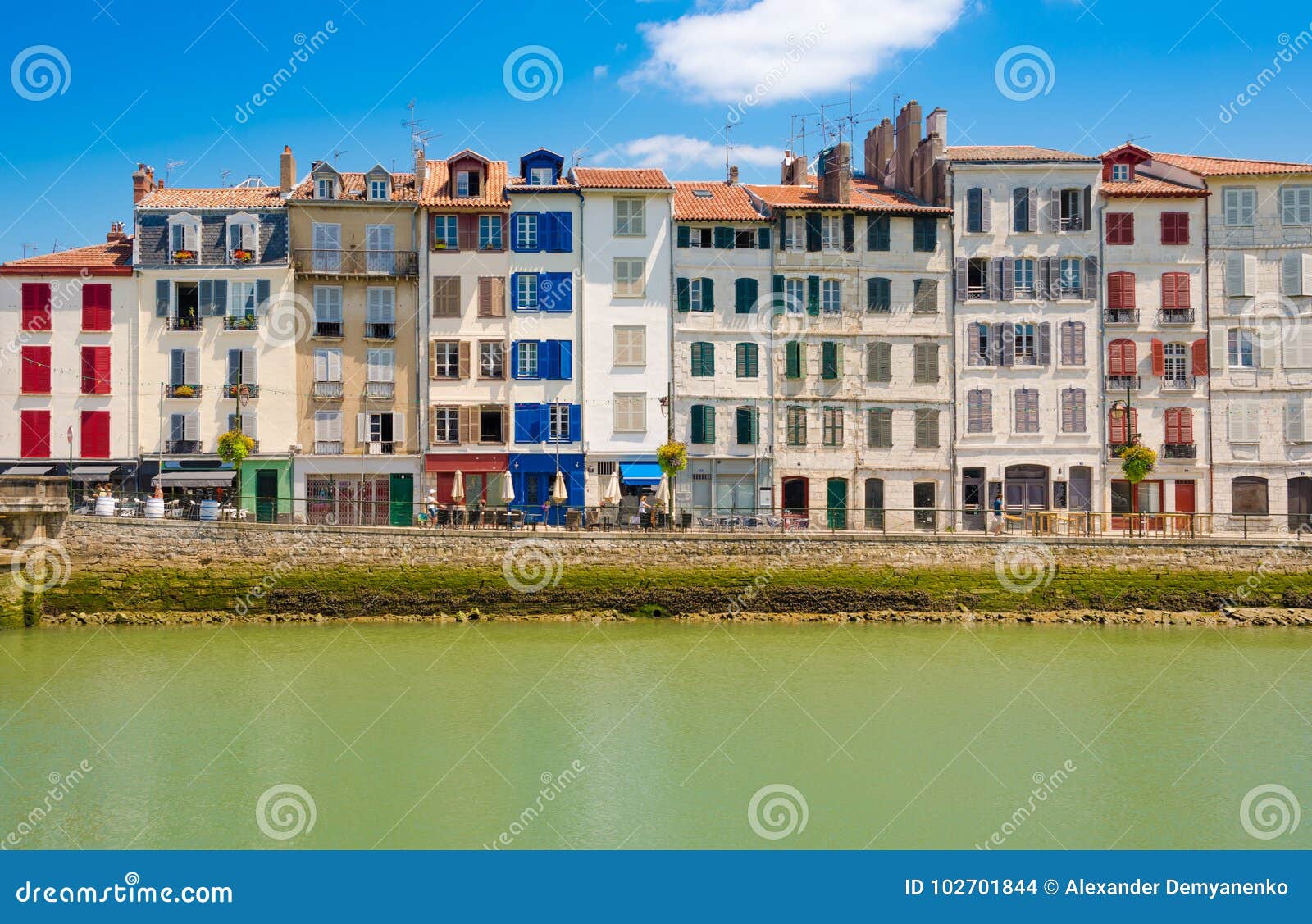 Basque Houses in Bayonne, France Editorial Stock Image - Image of ...