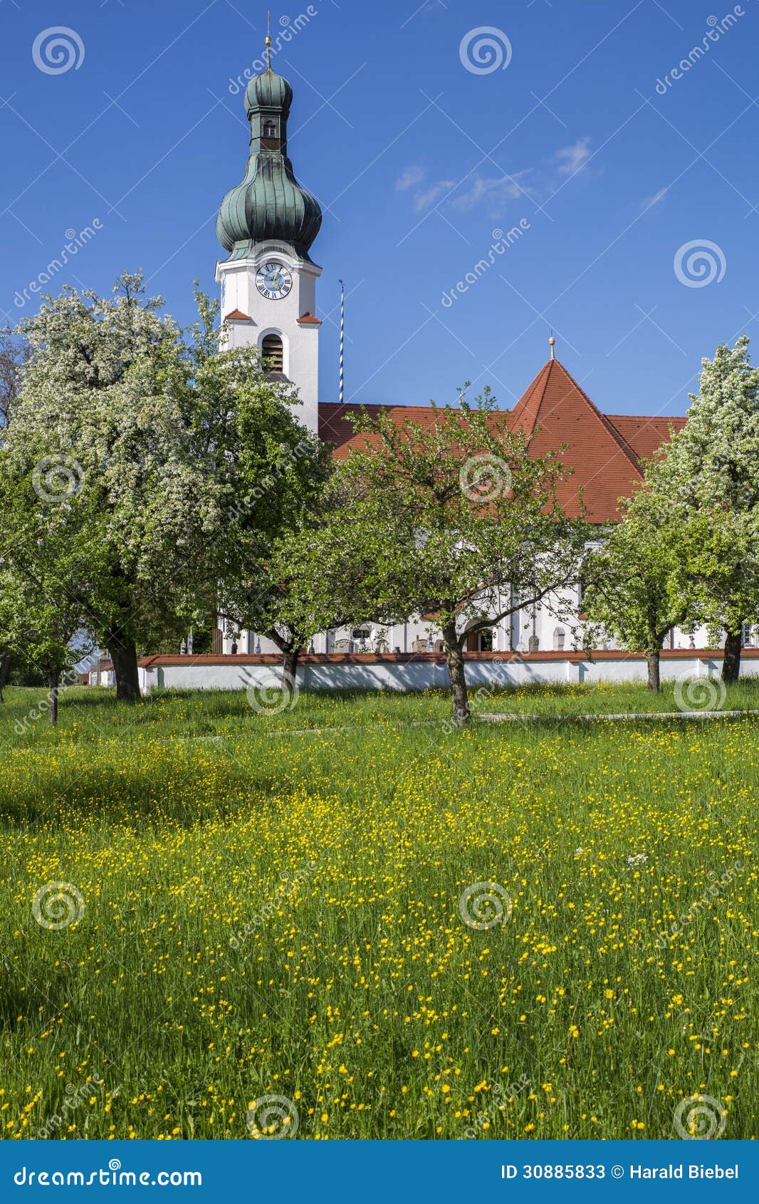 Typical bavarian church stock image. Image of spring - 30885833