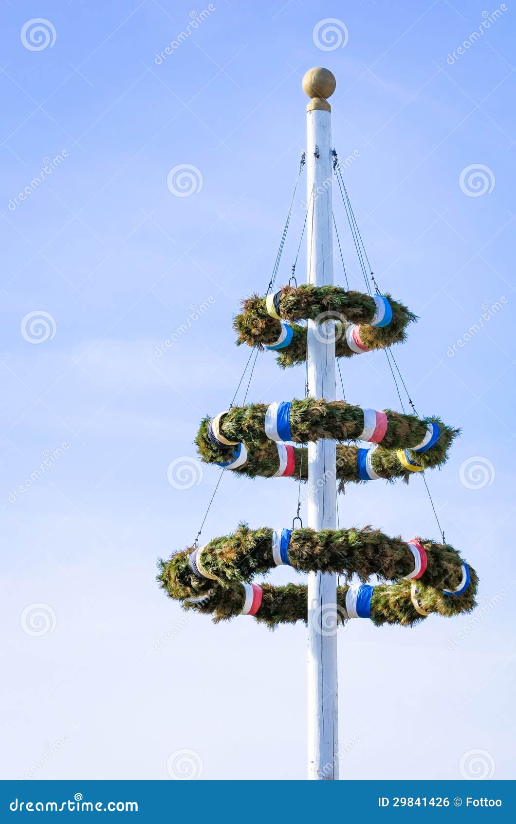 Maypole stock photo. Image of german, vertical, sunlight - 29841426
