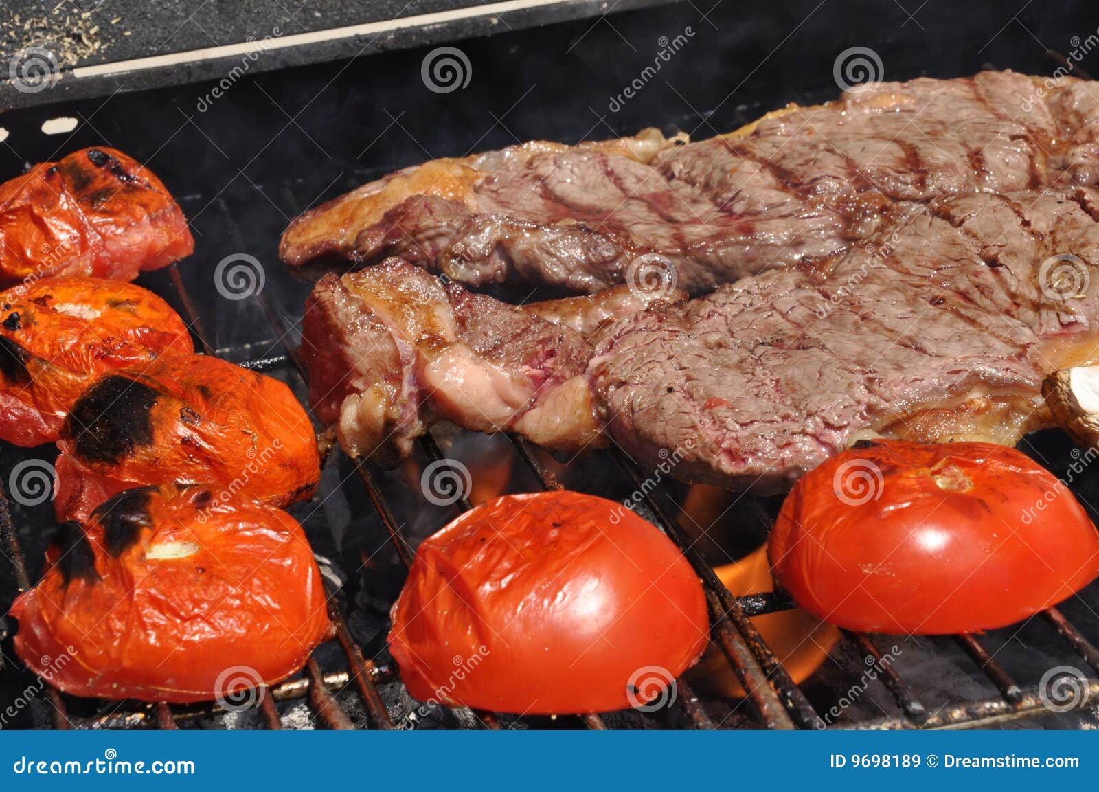 Typical BBQ 2 stock image. Image of mushroom, simple, barbecue - 9698189