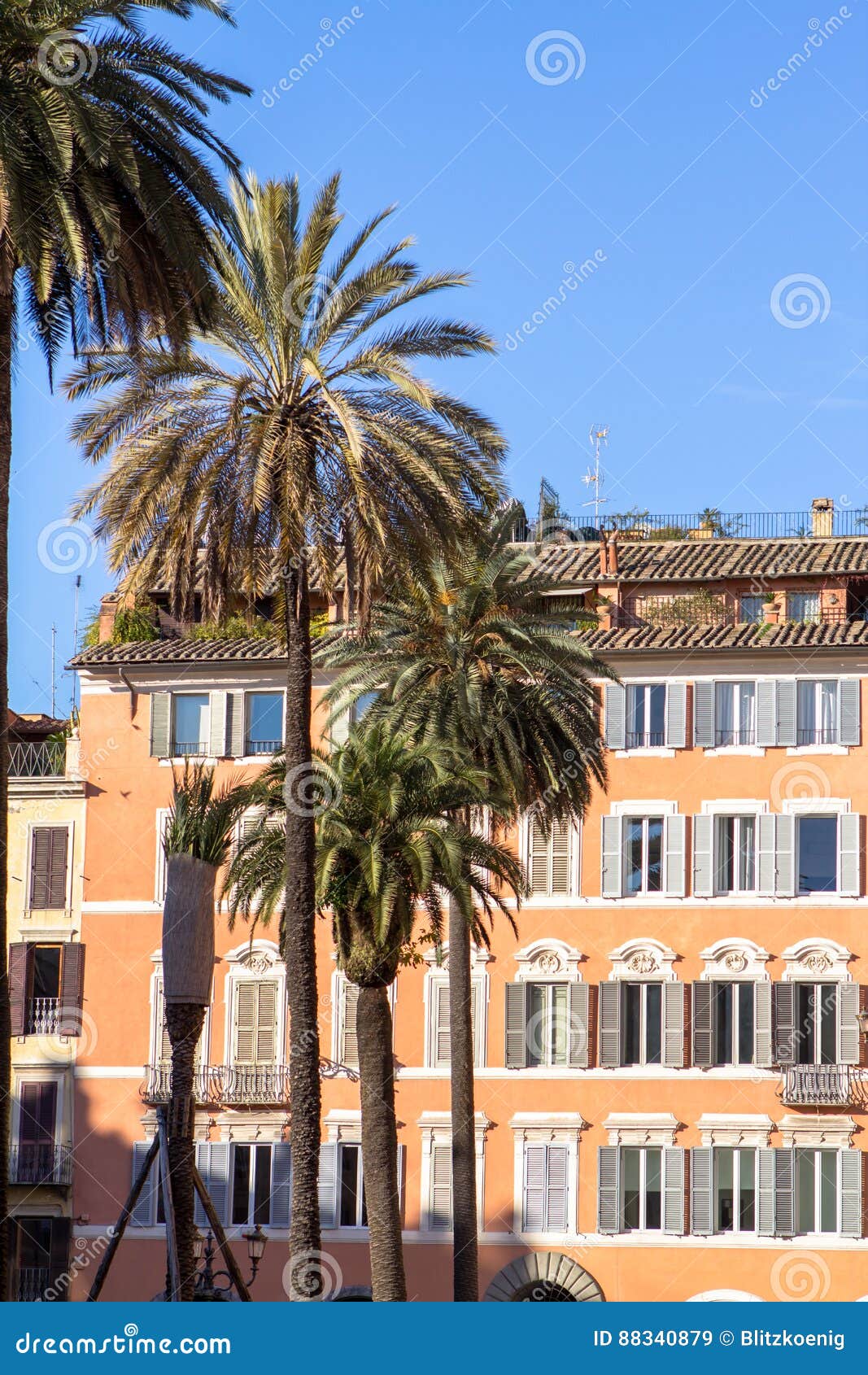 Typical Beautiful Modern House, Rome Stock Image - Image of cityscape ...