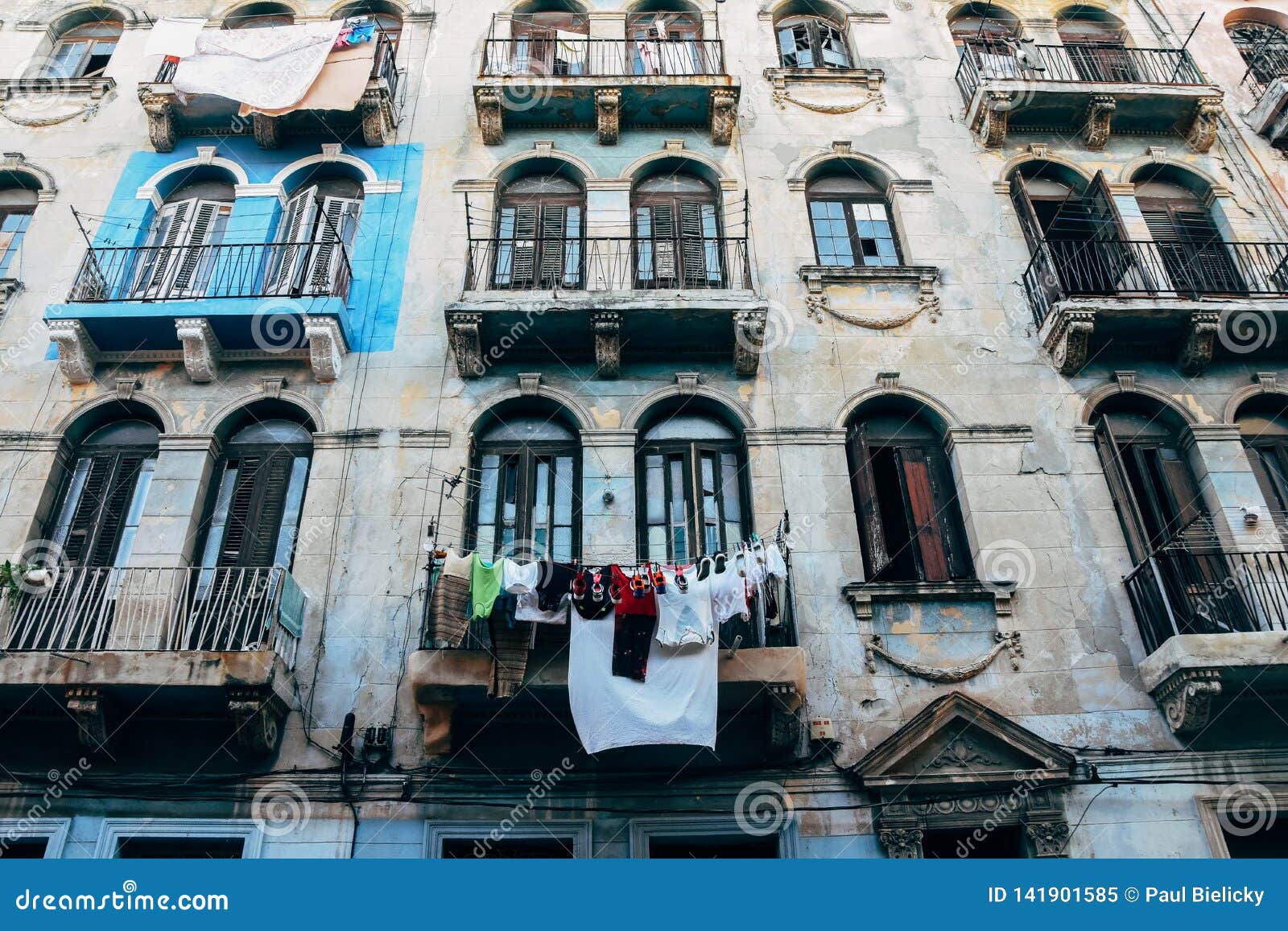 A Beautiful Old Spanish Style Building in Havana, Cuba. Editorial Image ...