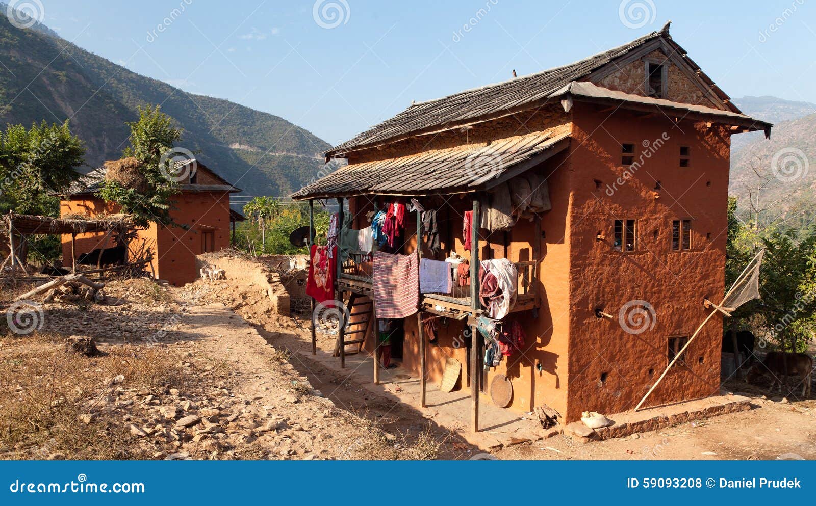 Typical Beautiful Village in Nepal Stock Photo - Image of culture, hill ...