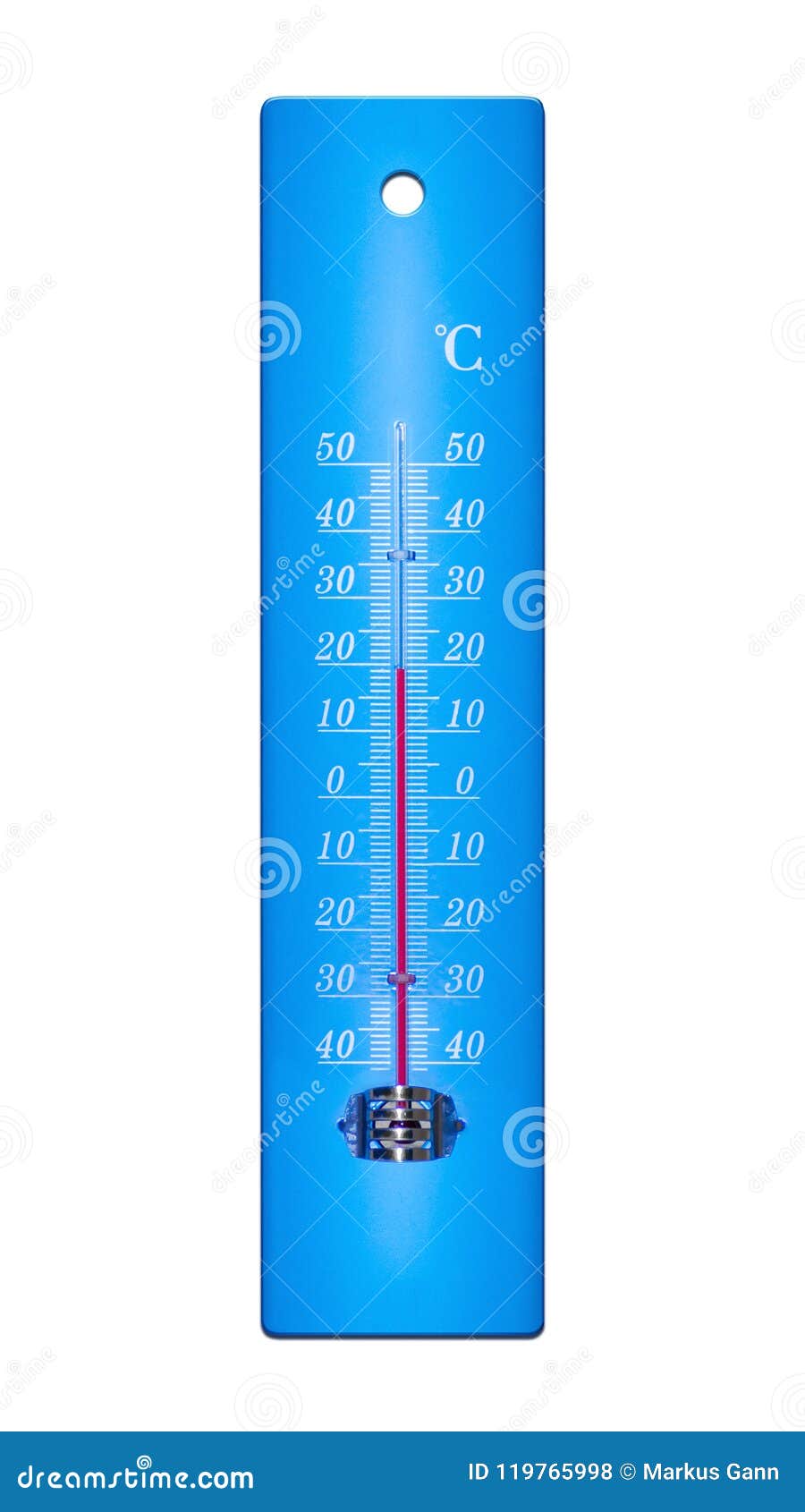 Typical Blue Thermometer Isolated on White Stock Photo - Image of ...