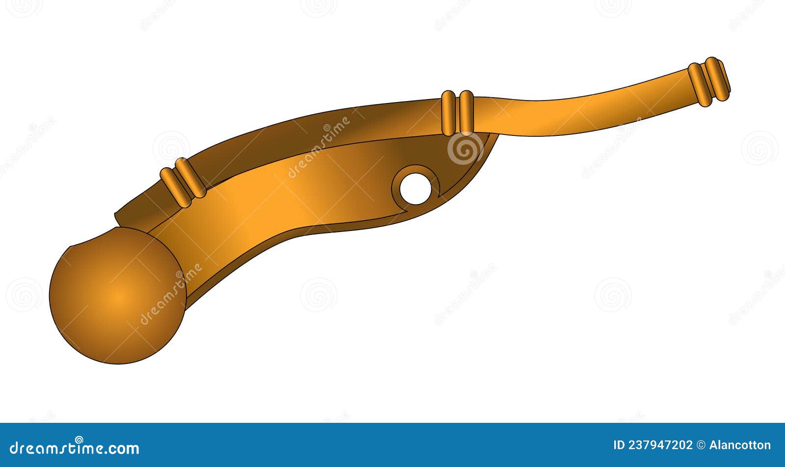 Navy Bosuns Whistle on a White Background Stock Illustration ...