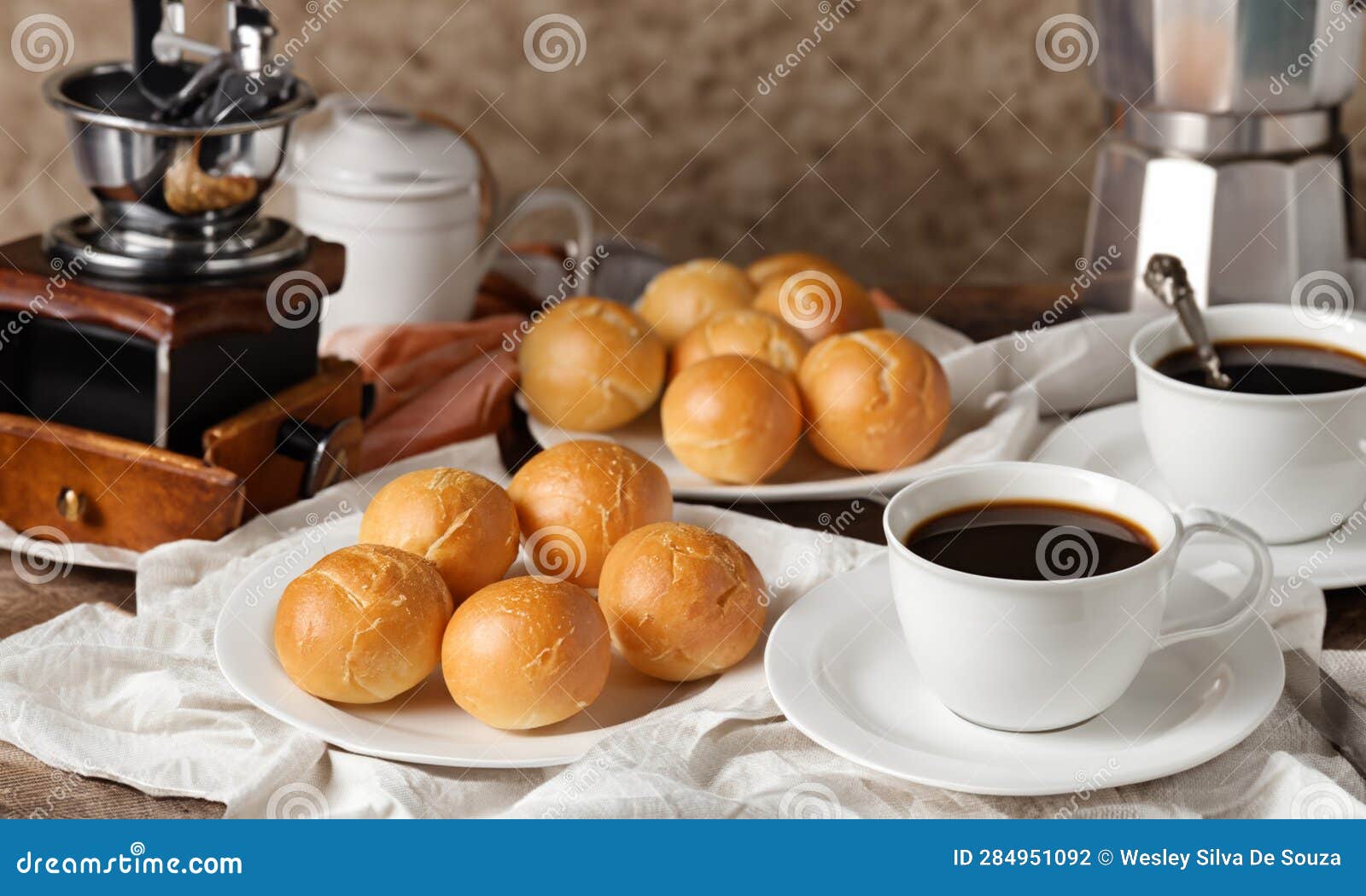 Typical Brazilian Cheese Bread for Breakfast. Gouret Brazil Stock Photo ...