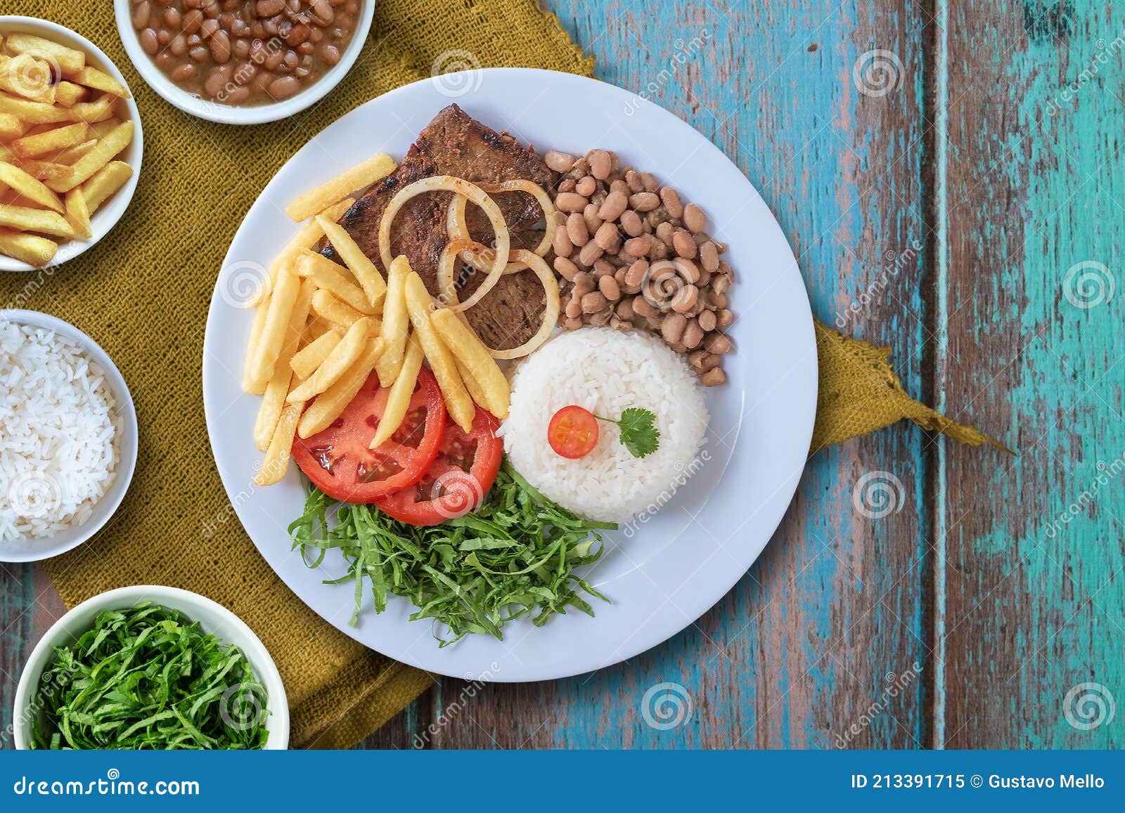 Typical Brazilian Food Dish Top View Stock Image - Image of dinner ...