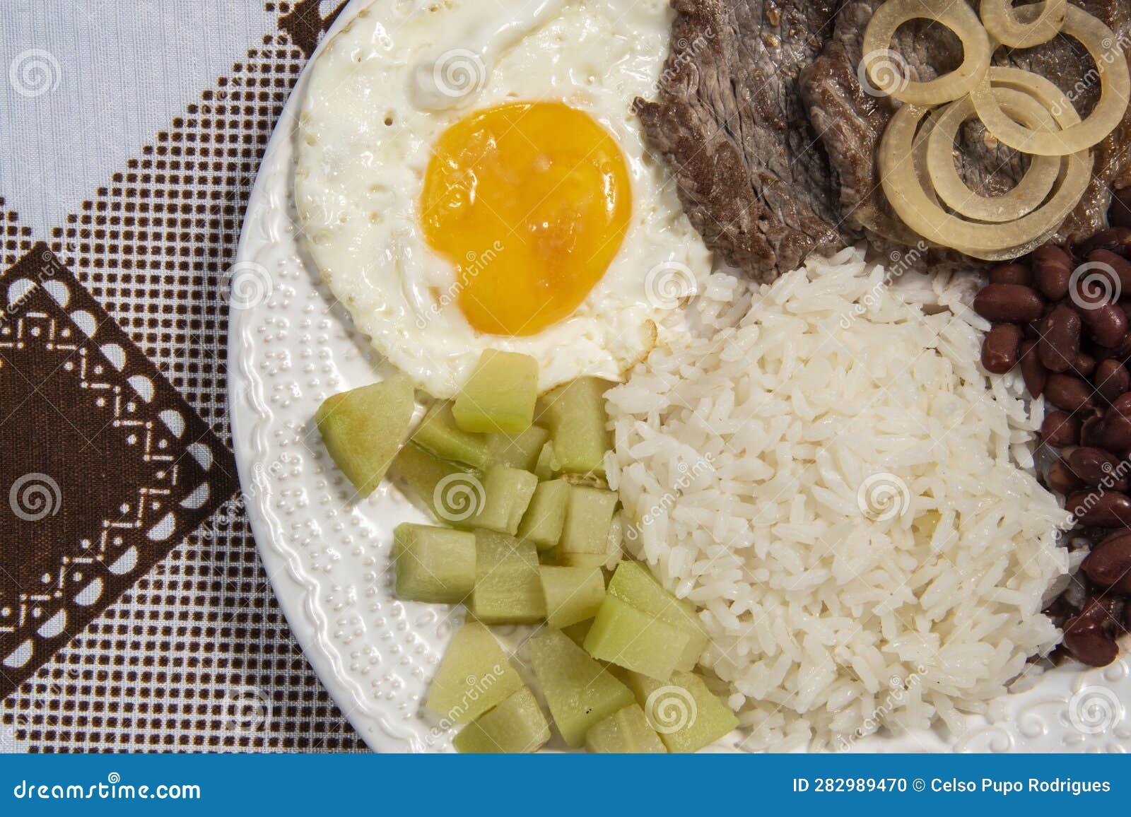 Typical Brazilian Food Plate Seen from Above. Stock Photo - Image of ...