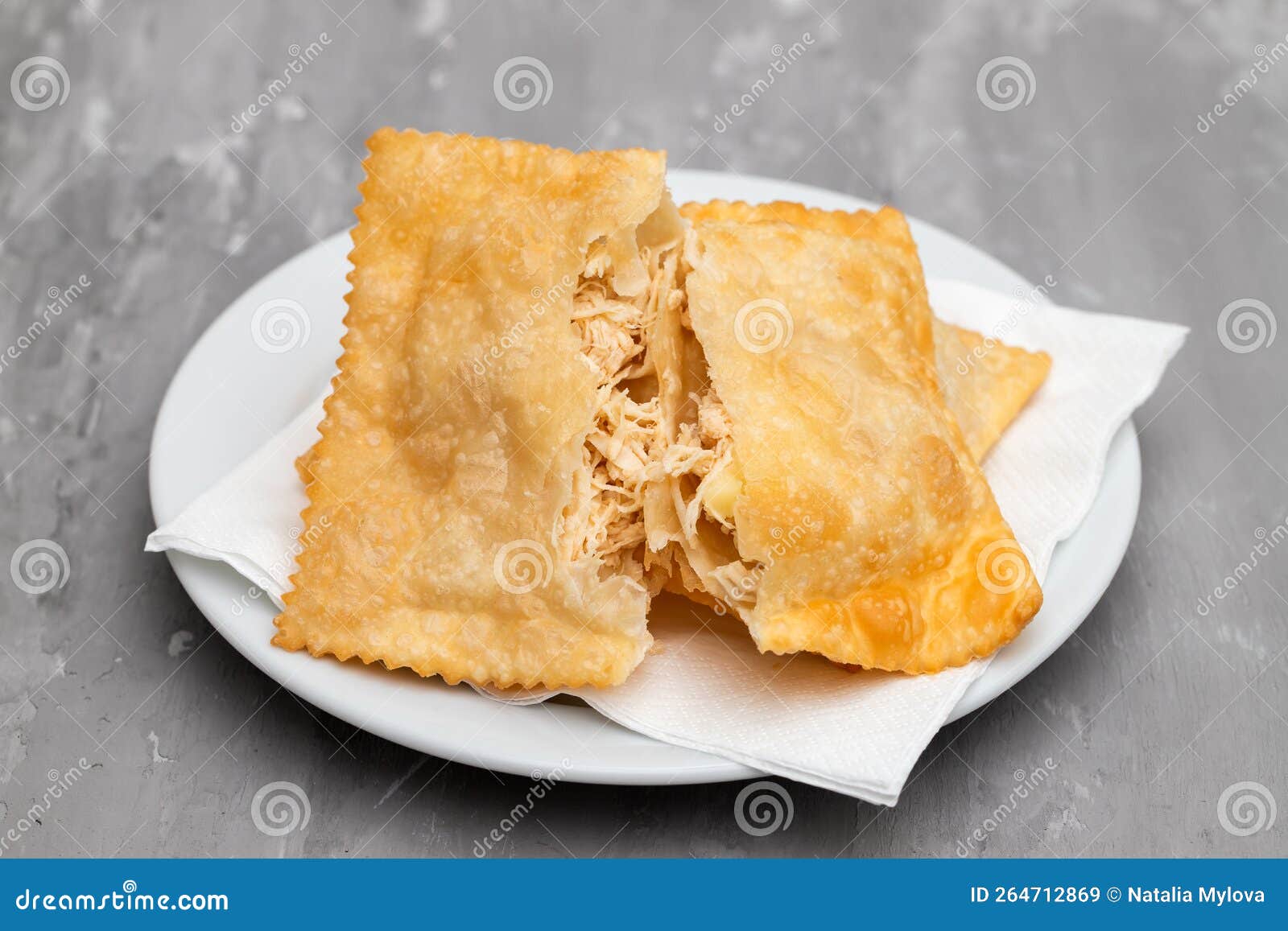 Typical Brazilian Fried Pastry on White Plate Stock Image - Image of ...