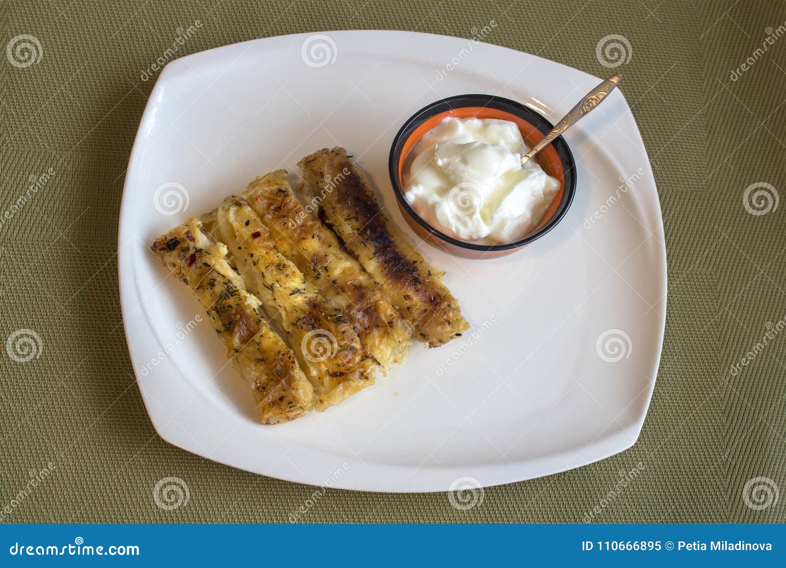 A Typical Breakfast on the Balkans. Stock Image - Image of beehive ...