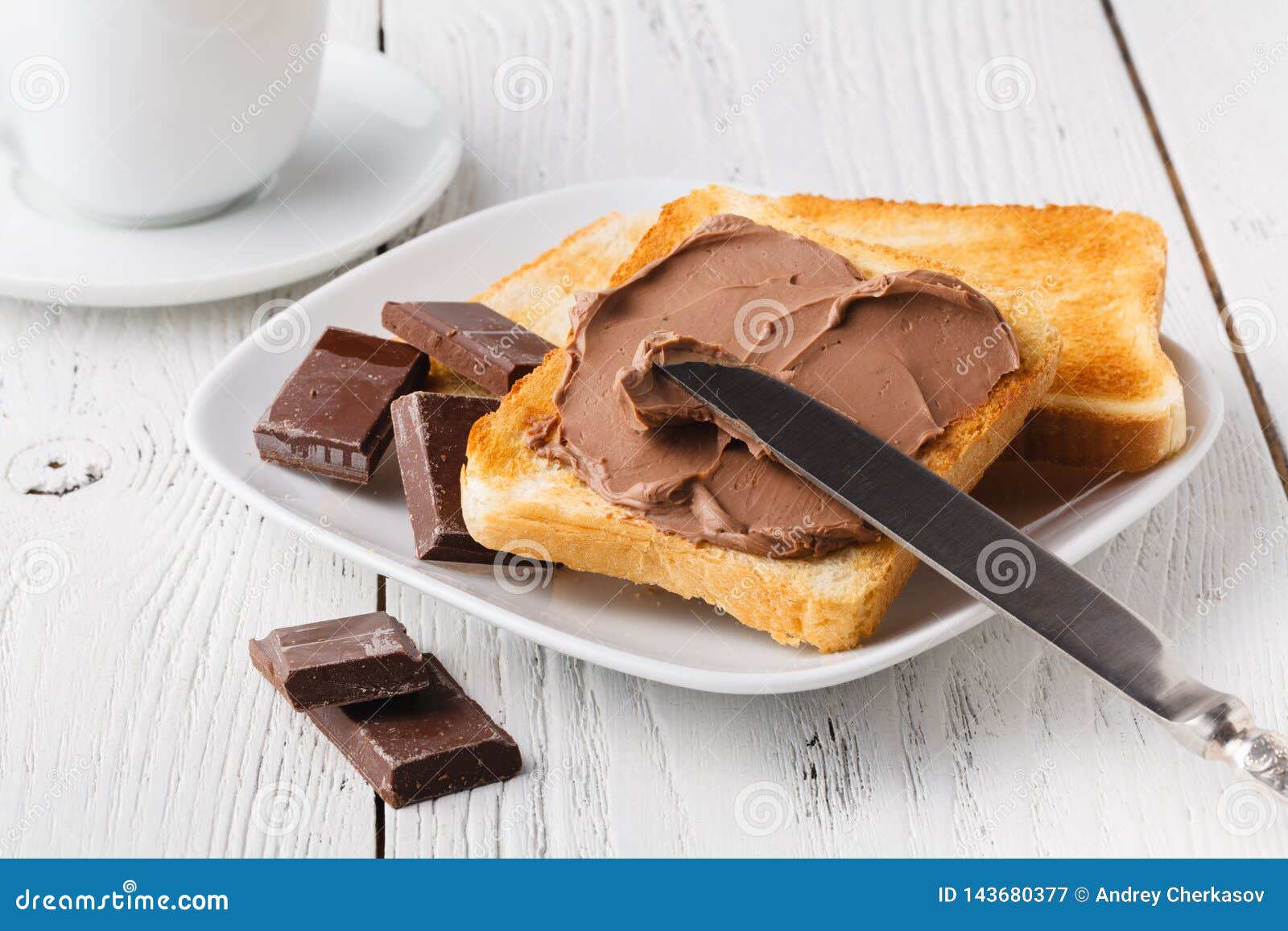 Typical Breakfast at the Hotel with Toast Stock Image - Image of ...