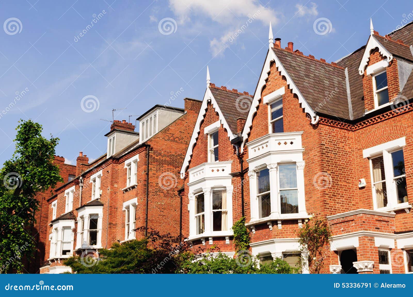 Typical British houses stock image. Image of street, housing - 53336791