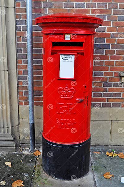 Typical British post box editorial photography. Image of delivery ...