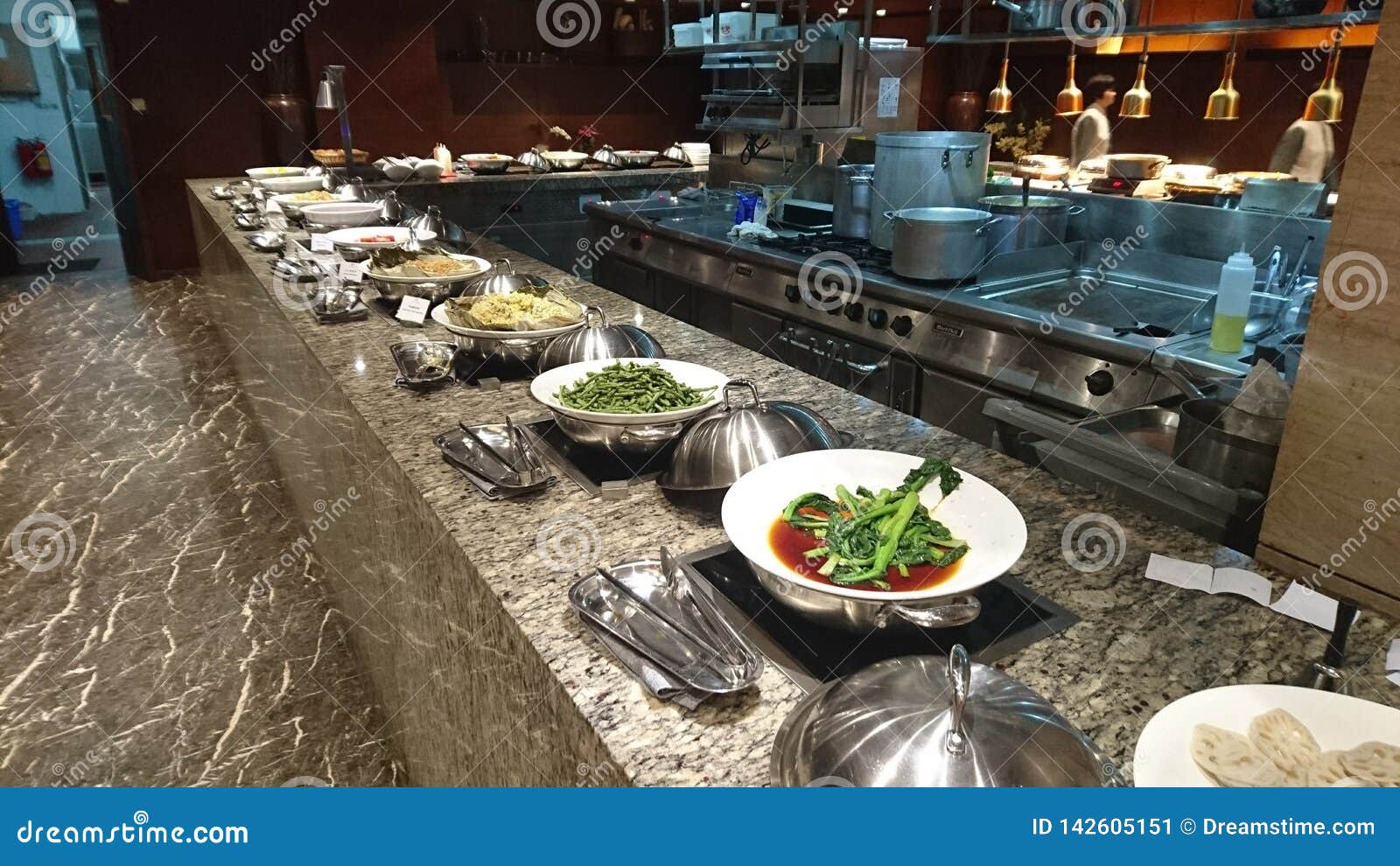 A Typical Buffet Display in a Luxurious Restaurant Stock Image - Image ...