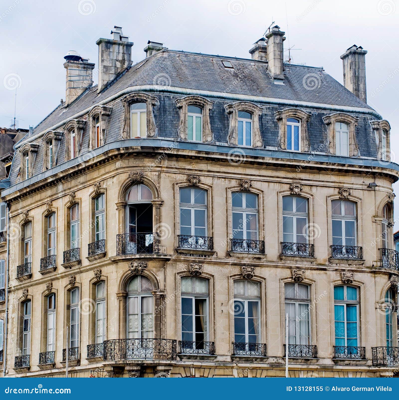 Typical Building of France. Stock Image - Image of gallery, building ...