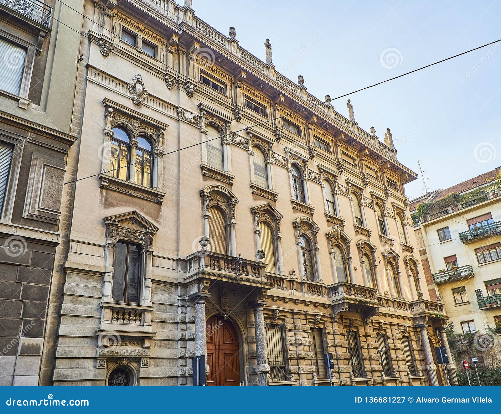 Typical Building of Milan, Italy Stock Image - Image of lombardy ...