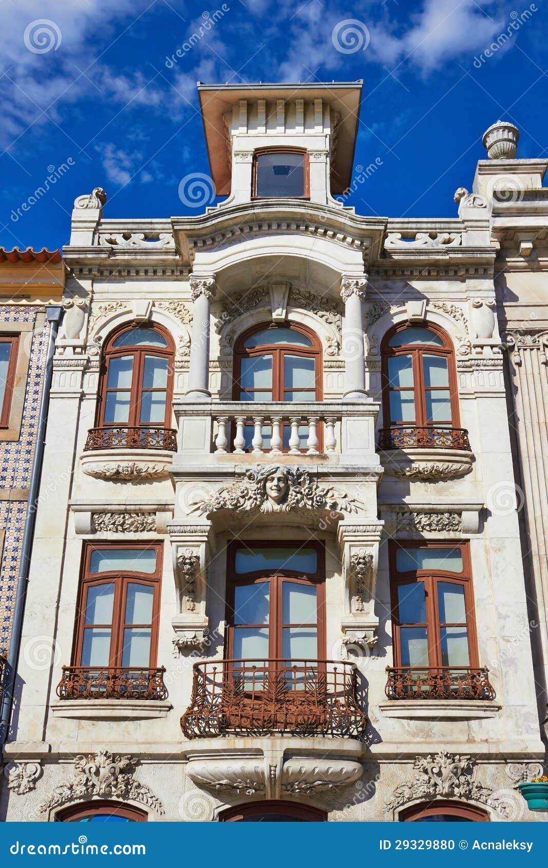 Typical Building View, Aveiro, Portugal Stock Photo - Image of door ...