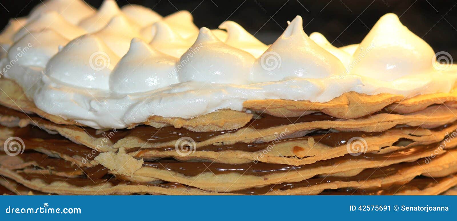 The Closeup Photo of the Best Dulce De Leche, a Typical Caramel Cake in ...