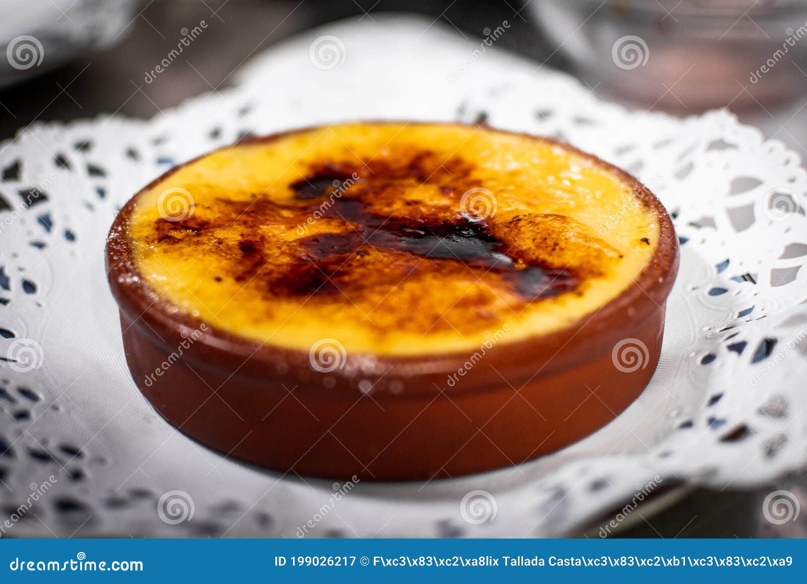 Typical Catalan Dessert, Crema Catalana Stock Image - Image of brown ...