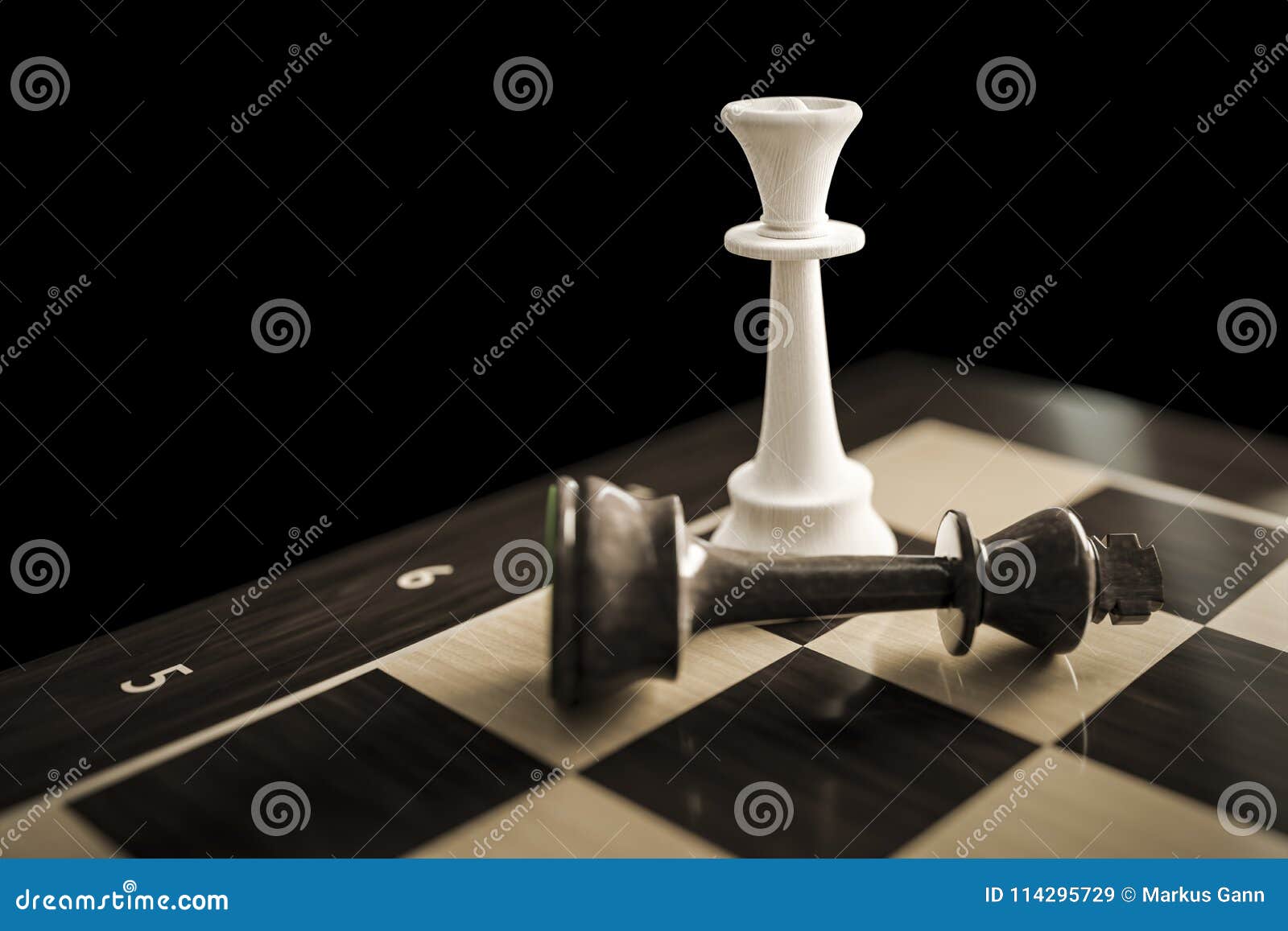 Typical Chess Game Checkmate Stock Illustration - Illustration of check ...