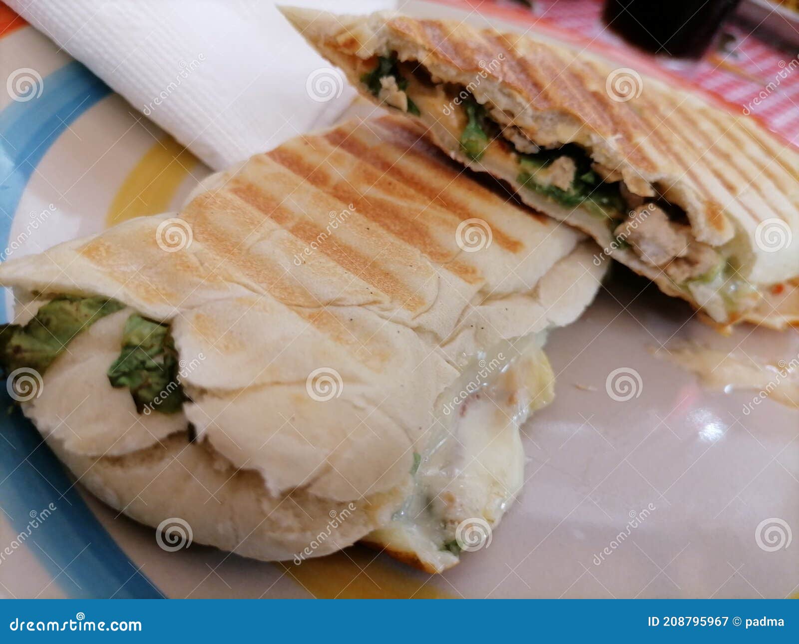 Typical Chicken Panini Street Food Stock Image - Image of panini, food ...
