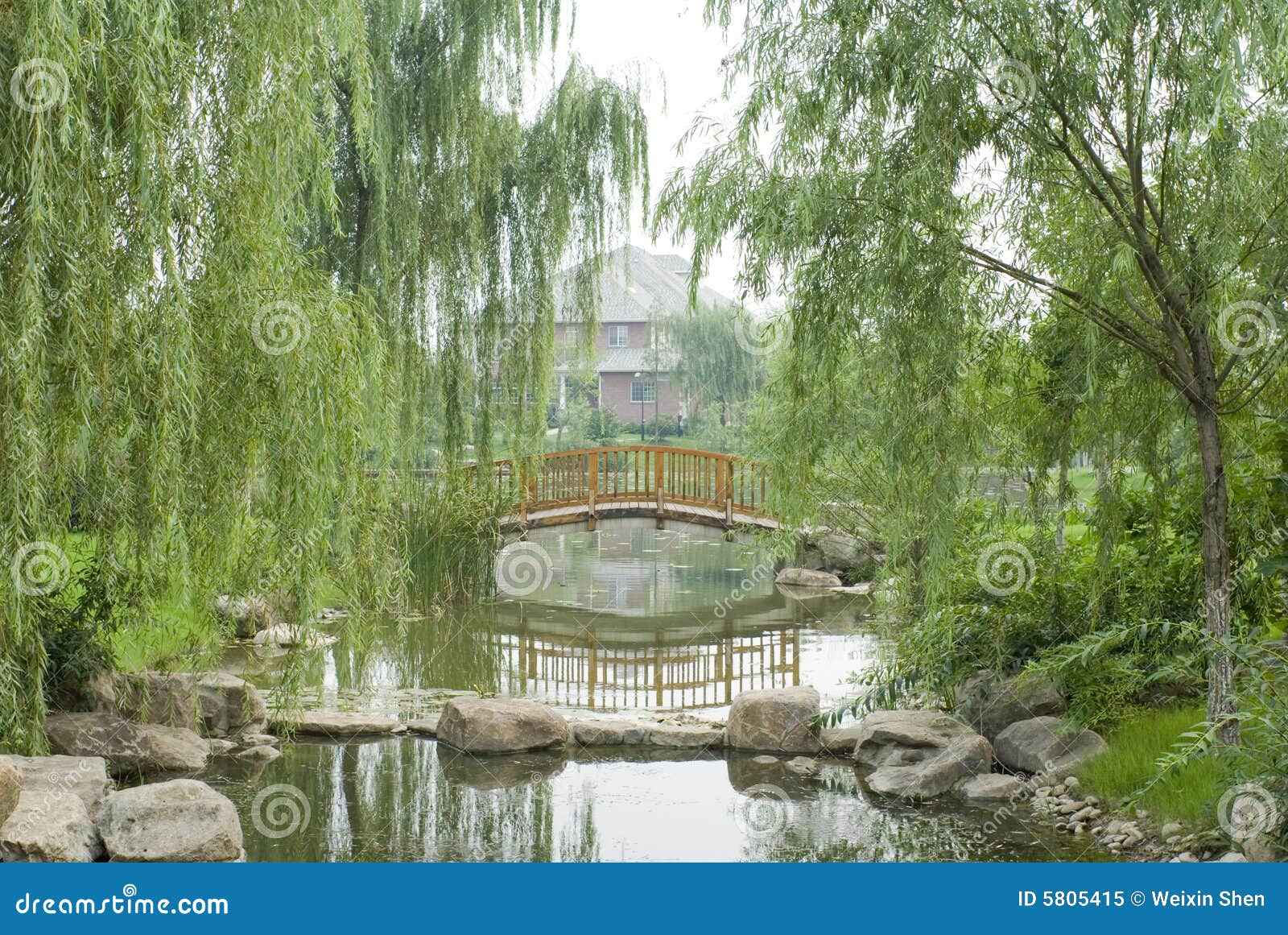 Typical chinese garden stock image. Image of summer, arch - 5805415