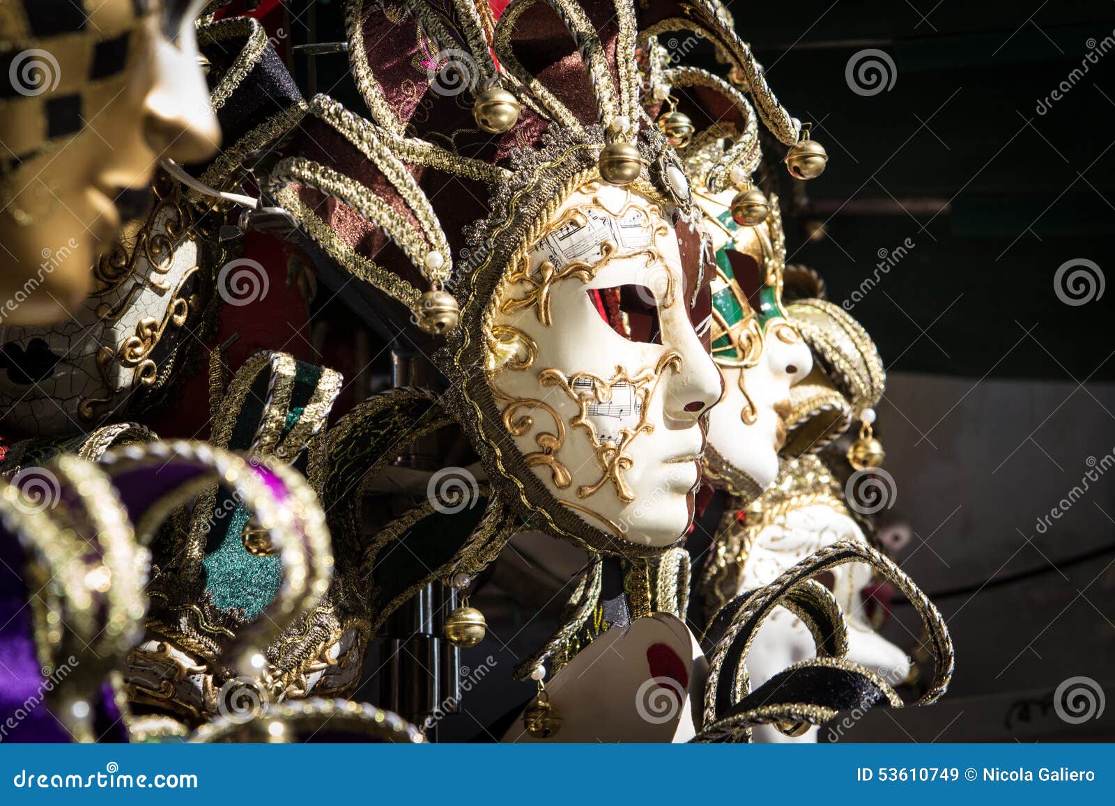 Typical Colorful Masks from the Venice Carnival Stock Image - Image of ...
