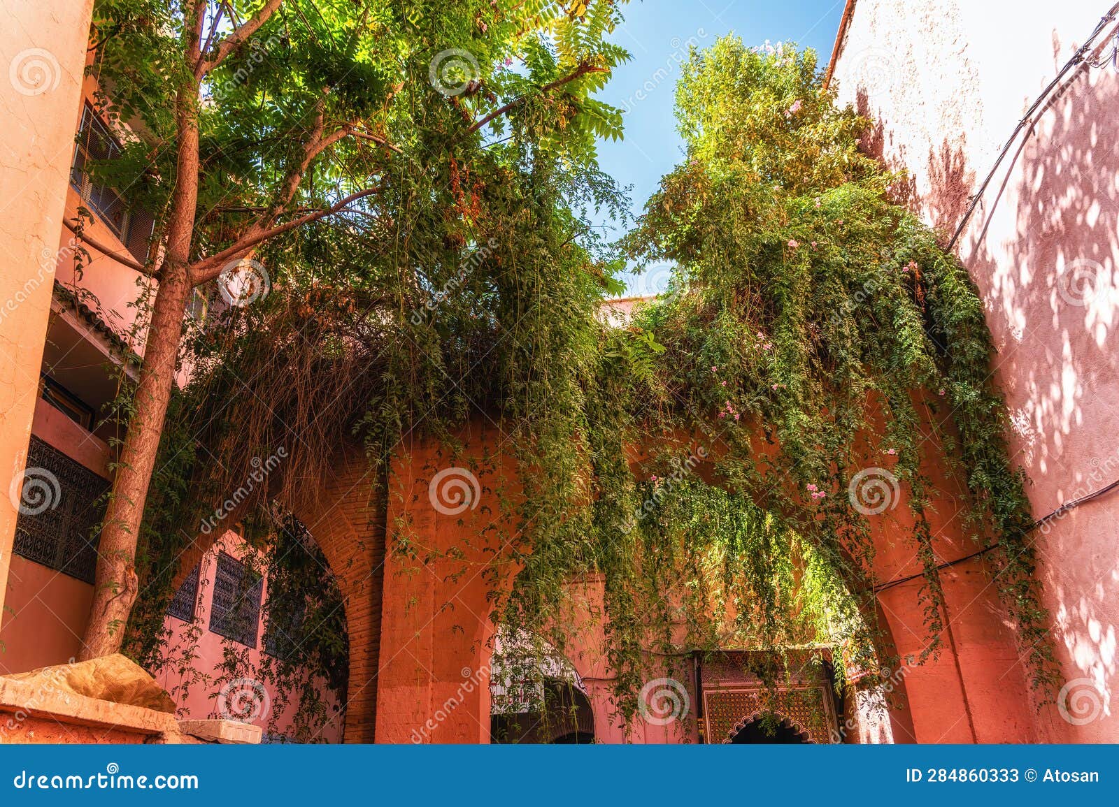 Typical Corridor in the Streets of Marrakech Stock Image - Image of ...
