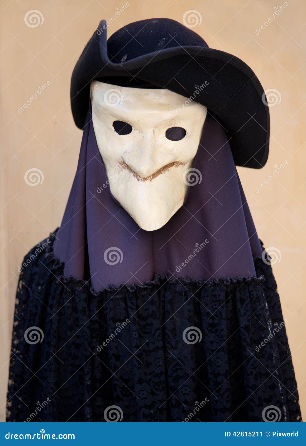 Typical Costume Of The Canarian Carnival On A Mannequin Stock ...