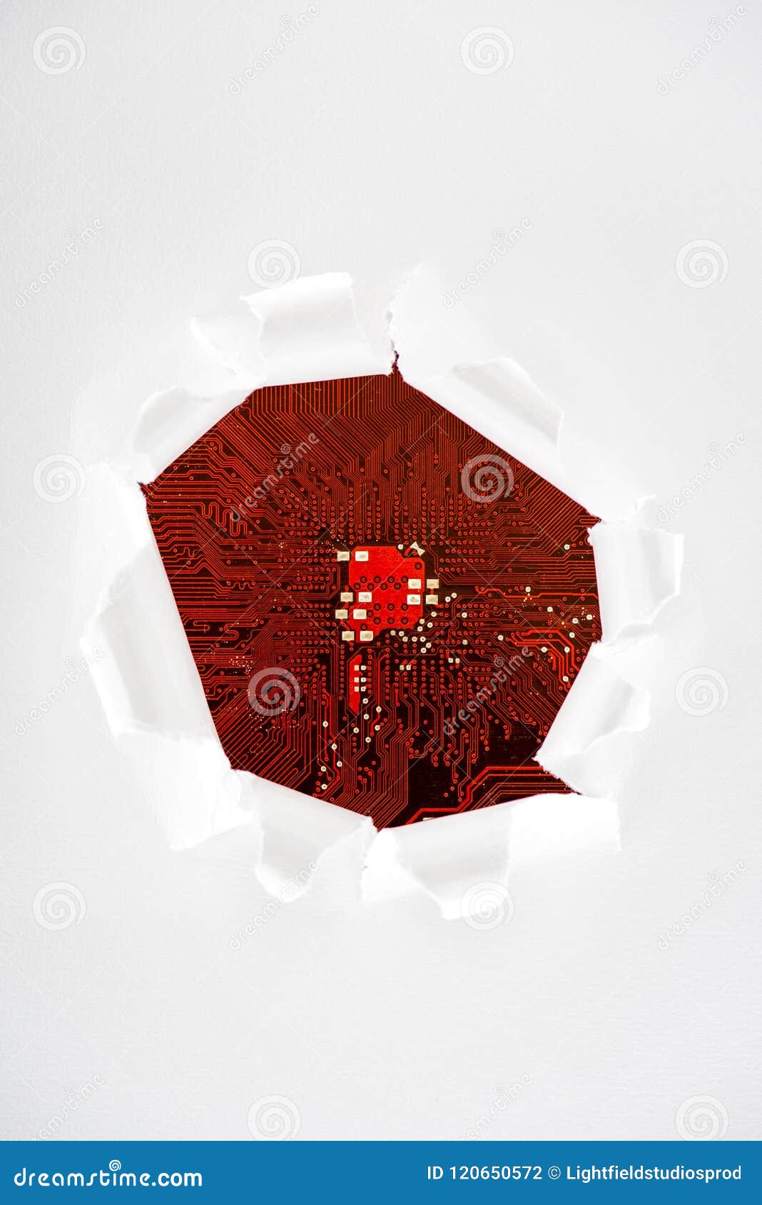 Typical Desktop Computer Logic Board Close-up View through Stock Photo ...