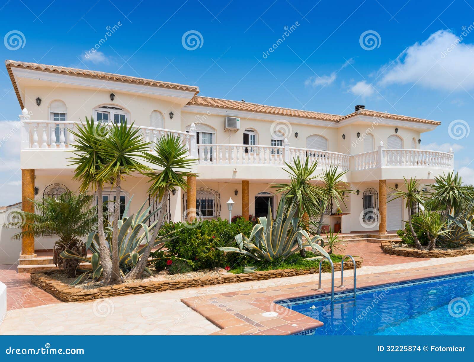 Typical Detached Villa stock photo. Image of destination - 32225874