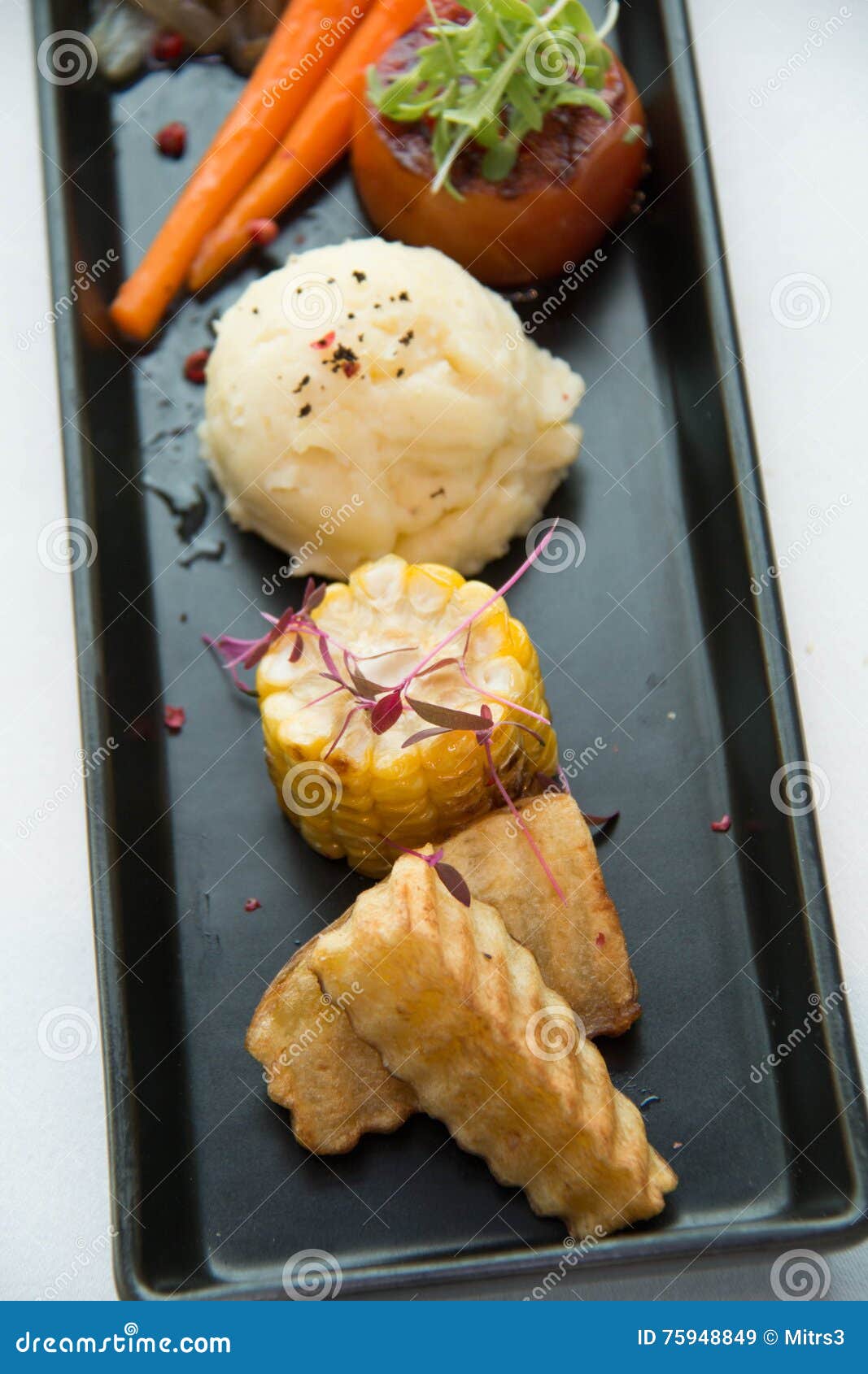 Typical Dinner Starters in Side Dishes Stock Image - Image of grilled ...