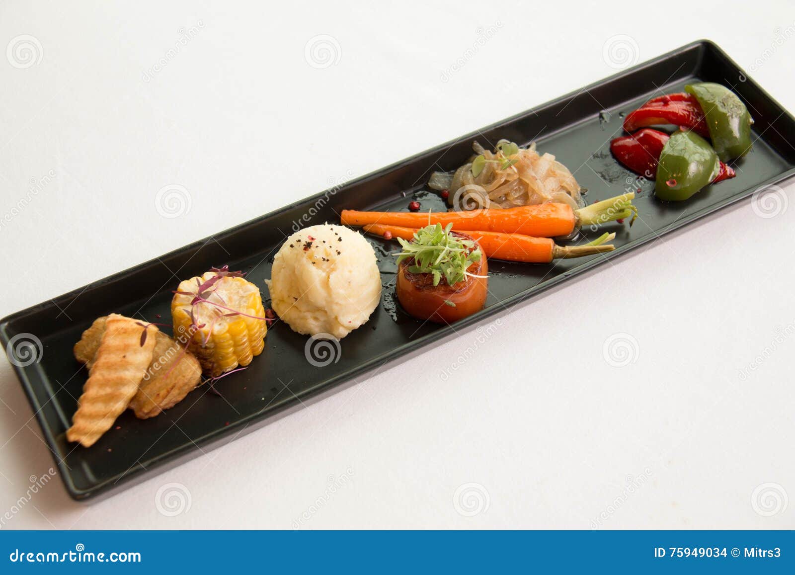 Typical Dinner Starters in Side Dishes Stock Photo - Image of corn ...