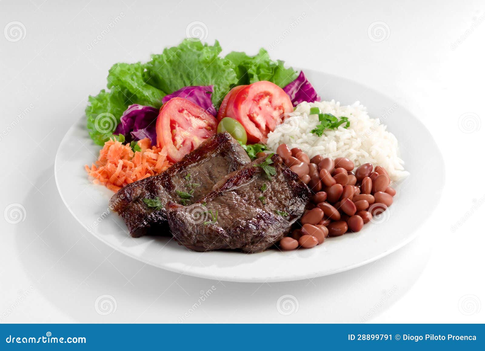 Typical Dish of Brazil, Rice and Beans Stock Image - Image of beef ...