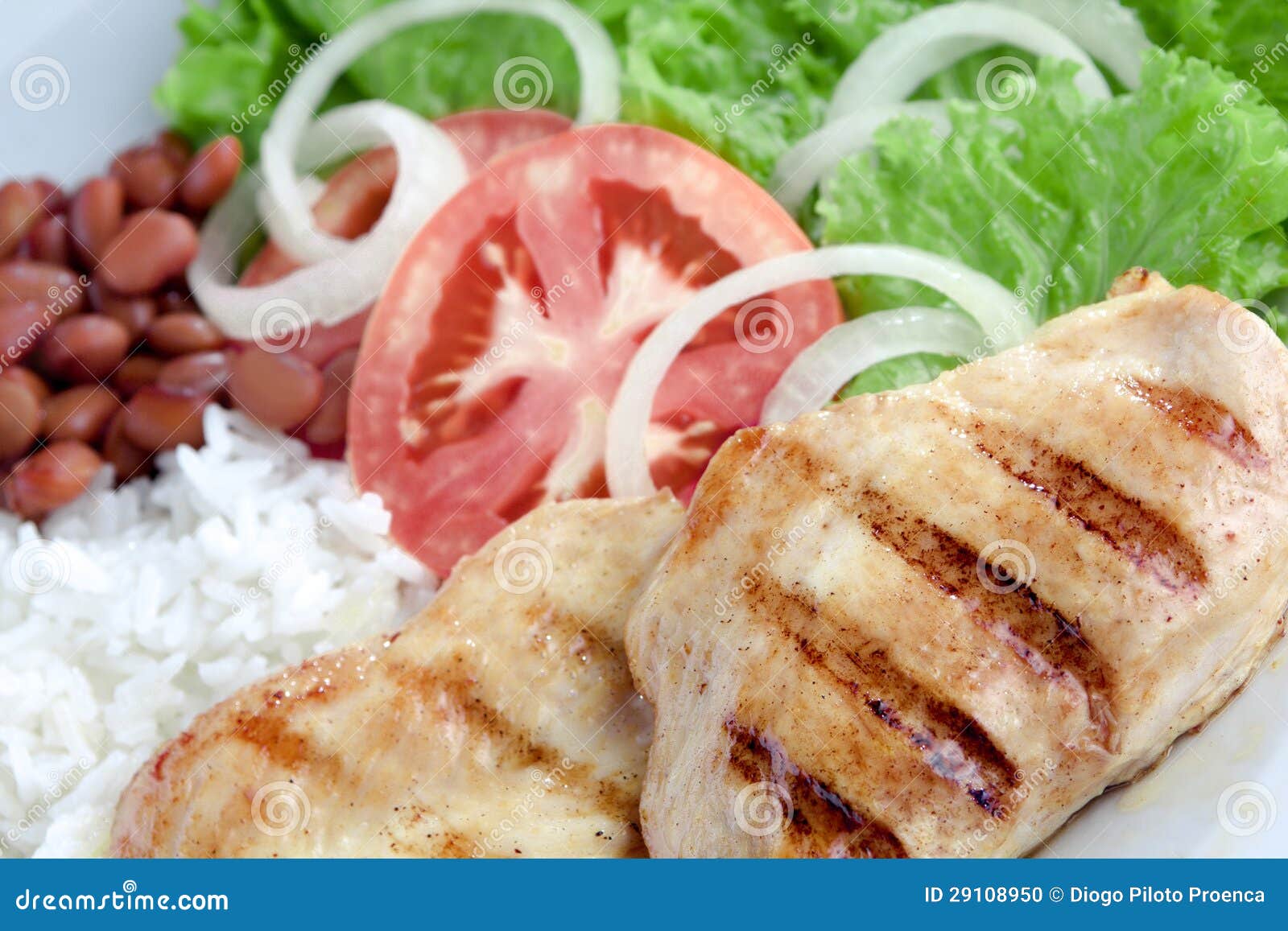 Typical Dish of Brazil, Rice and Beans Stock Photo - Image of chicken ...