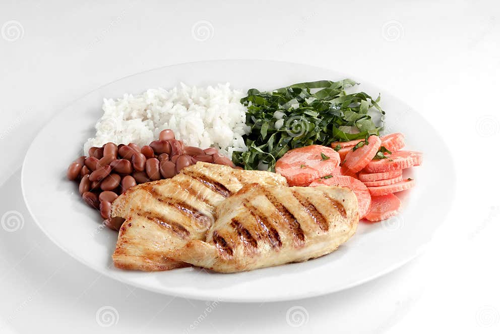 Typical Dish of Brazil, Rice and Beans Stock Image - Image of beans ...